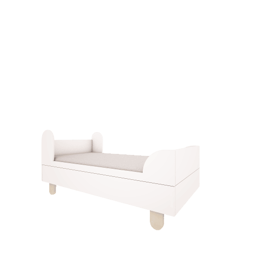 basic bed 80 x 160 cm white