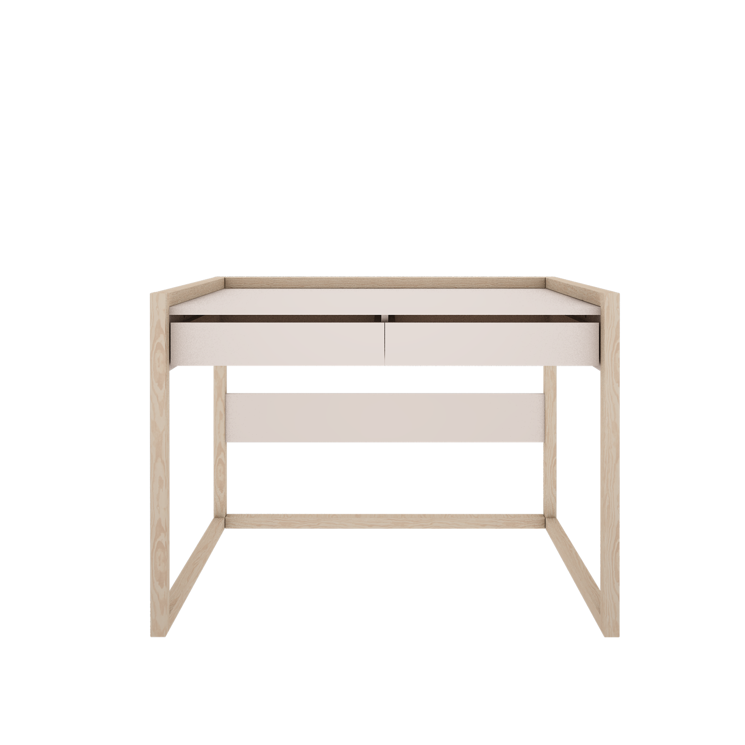 basic desk with drawers white